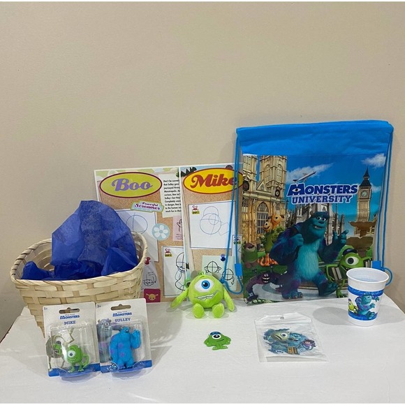 Pixar | Toys | Monsters University Inc Gift Basket Plush Mike Sully ...